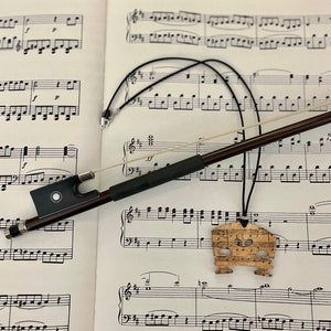 Upcycled Violin Bridge Pendant, Sheet Music, Musician Gift - Etsy