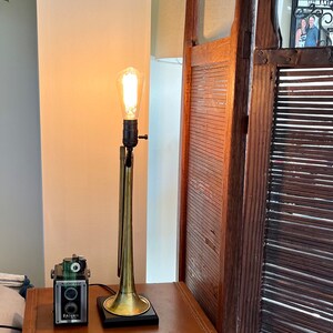 Repurposed Brass Toned Boy Scouts Bugle Table Lamp With an Edison ...