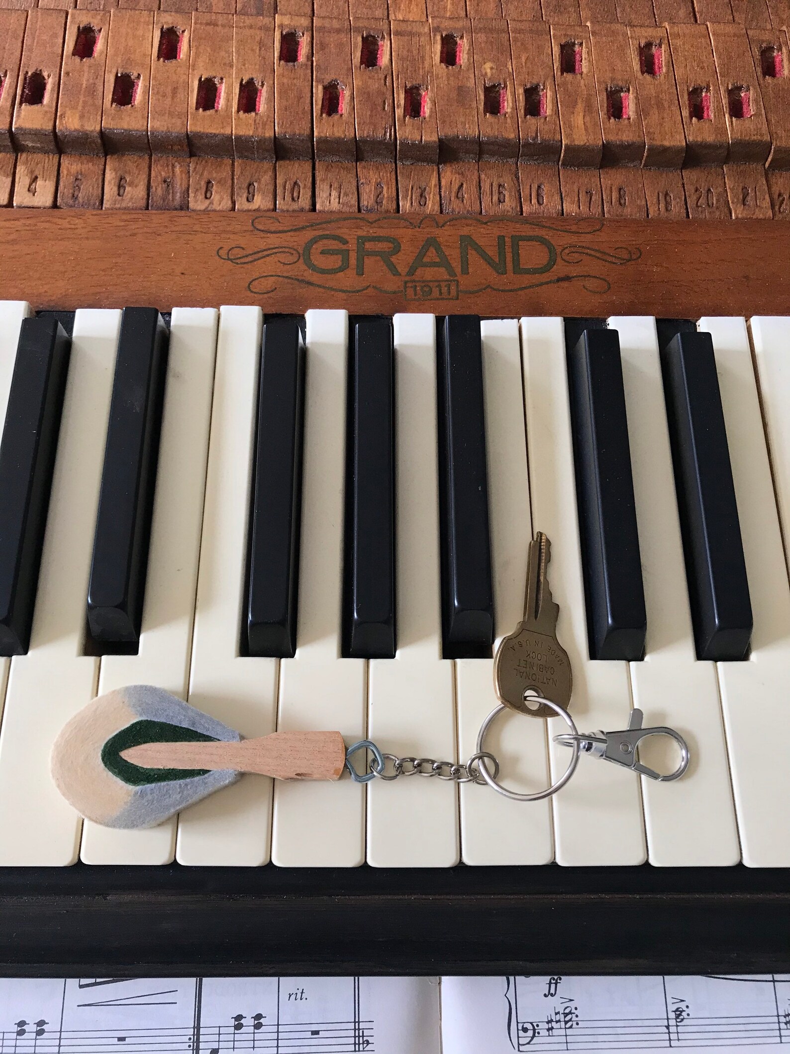Handmade Piano Hammer Key Chain Reusing Antique & Vintage - Etsy