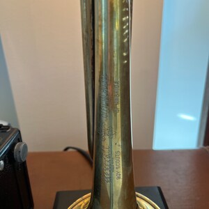 Repurposed Brass Toned Boy Scouts Bugle Table Lamp With an Edison ...
