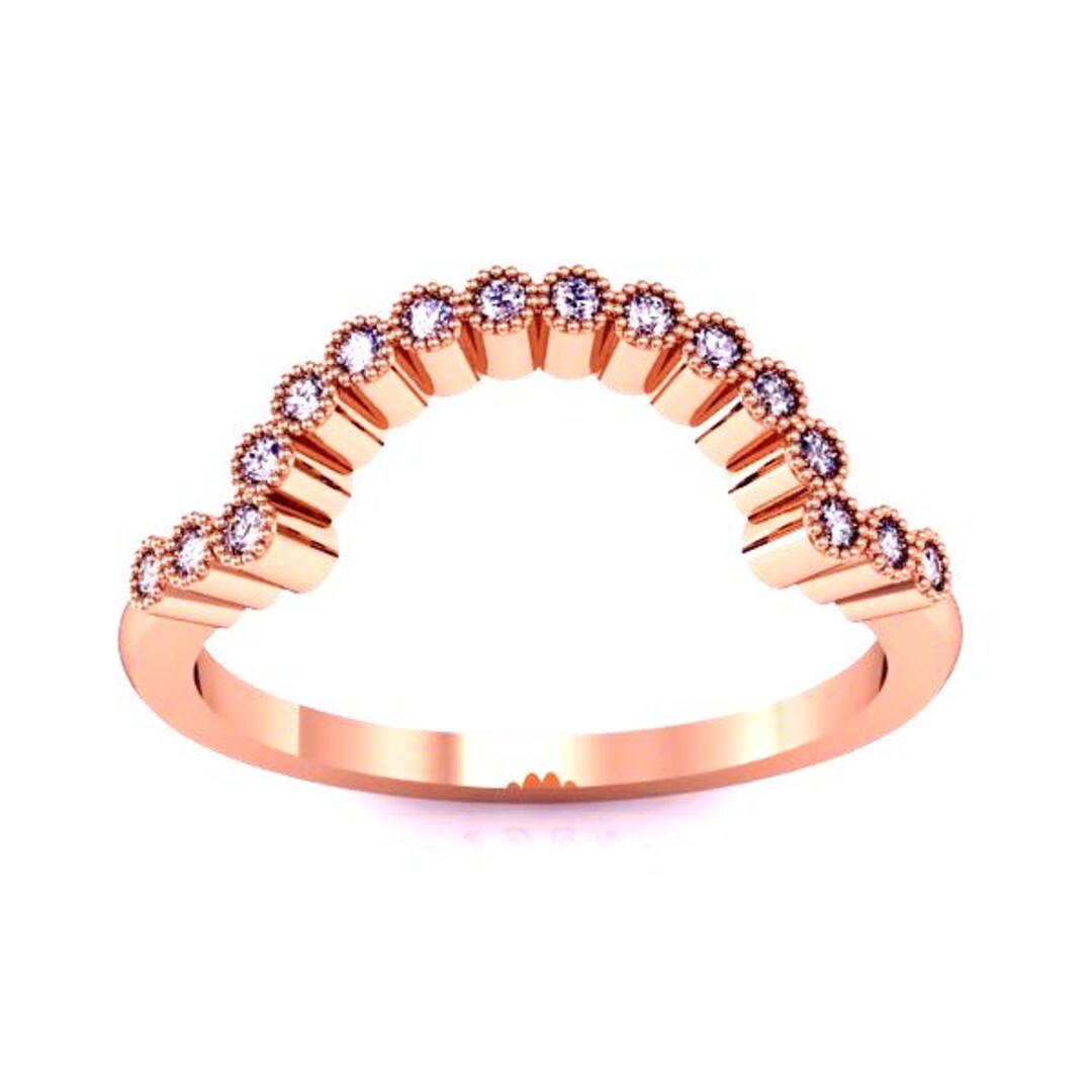 Natural Diamond Tracer Half Eternity 2.3 MM Ring/ Solitaire - Etsy