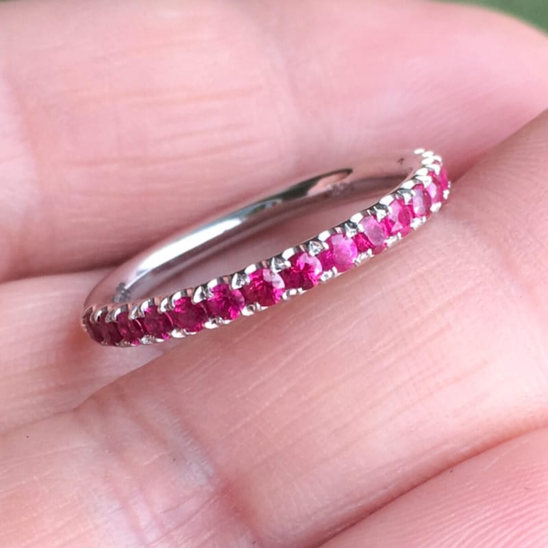Ruby Wedding Band - Etsy