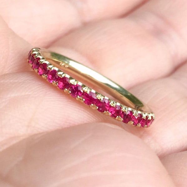 Ruby Eternity Band - Etsy