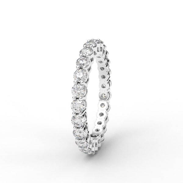 Lab Grown Eternity Band Platinum - Etsy