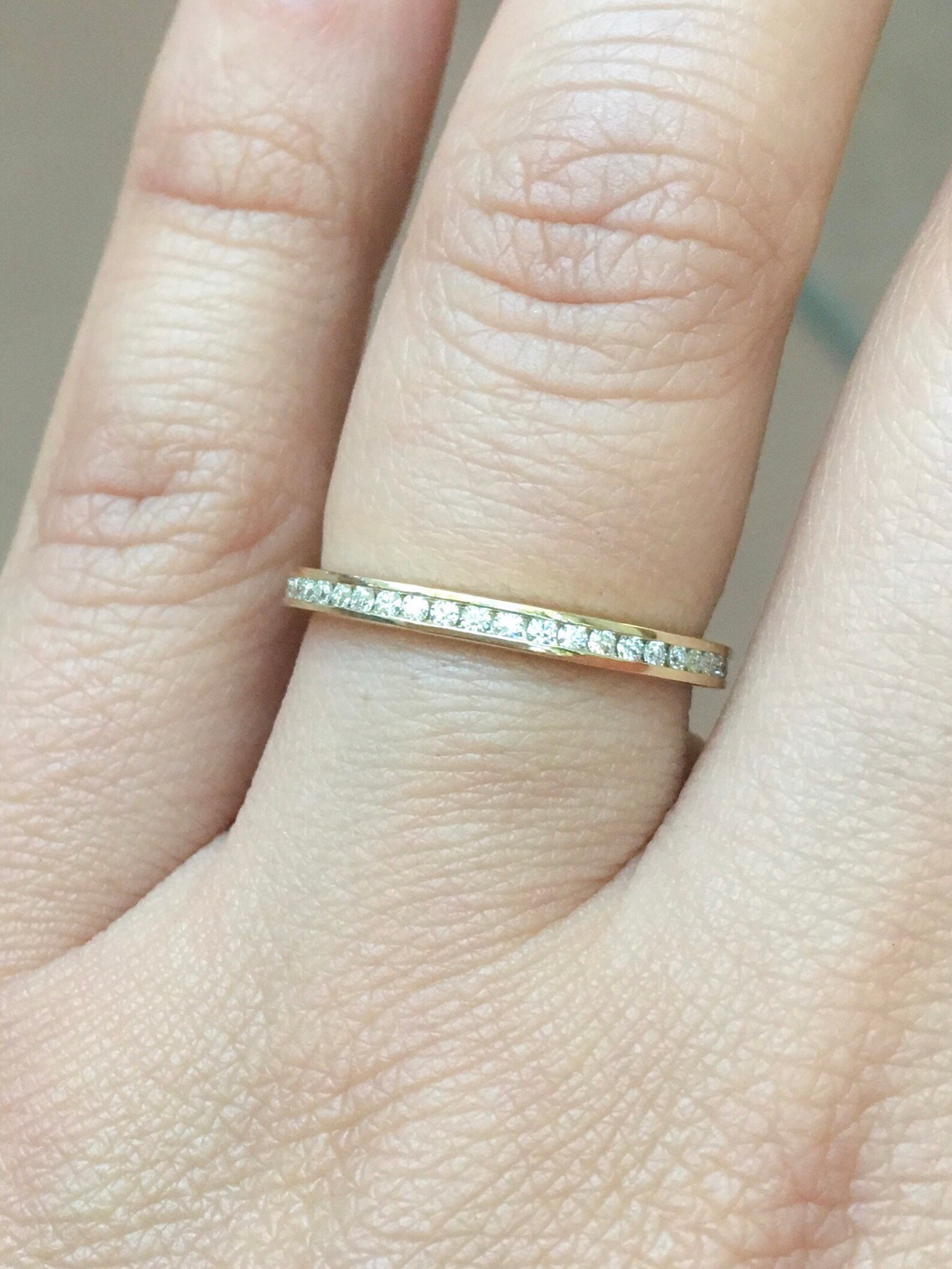Women's Channel Set Full Eternity Lab Grown Diamond Ring/ - Etsy