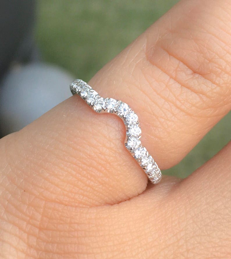 Lab Grown Diamond Pave Solitaire Wrap Guard Rings/ 2mm - Etsy