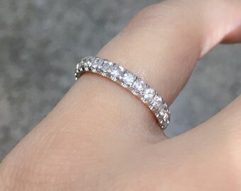 White sapphire infinity ring store