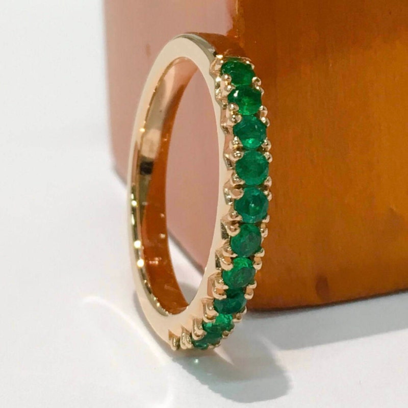 Emerald Stacking Ring - Etsy