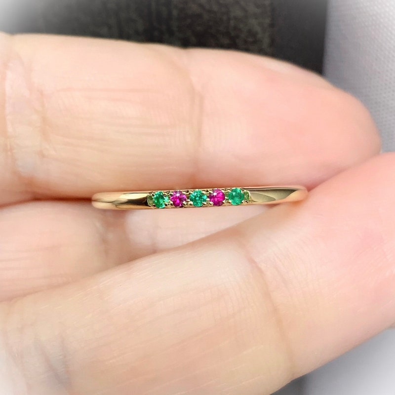 Emerald Ruby Ring - Etsy