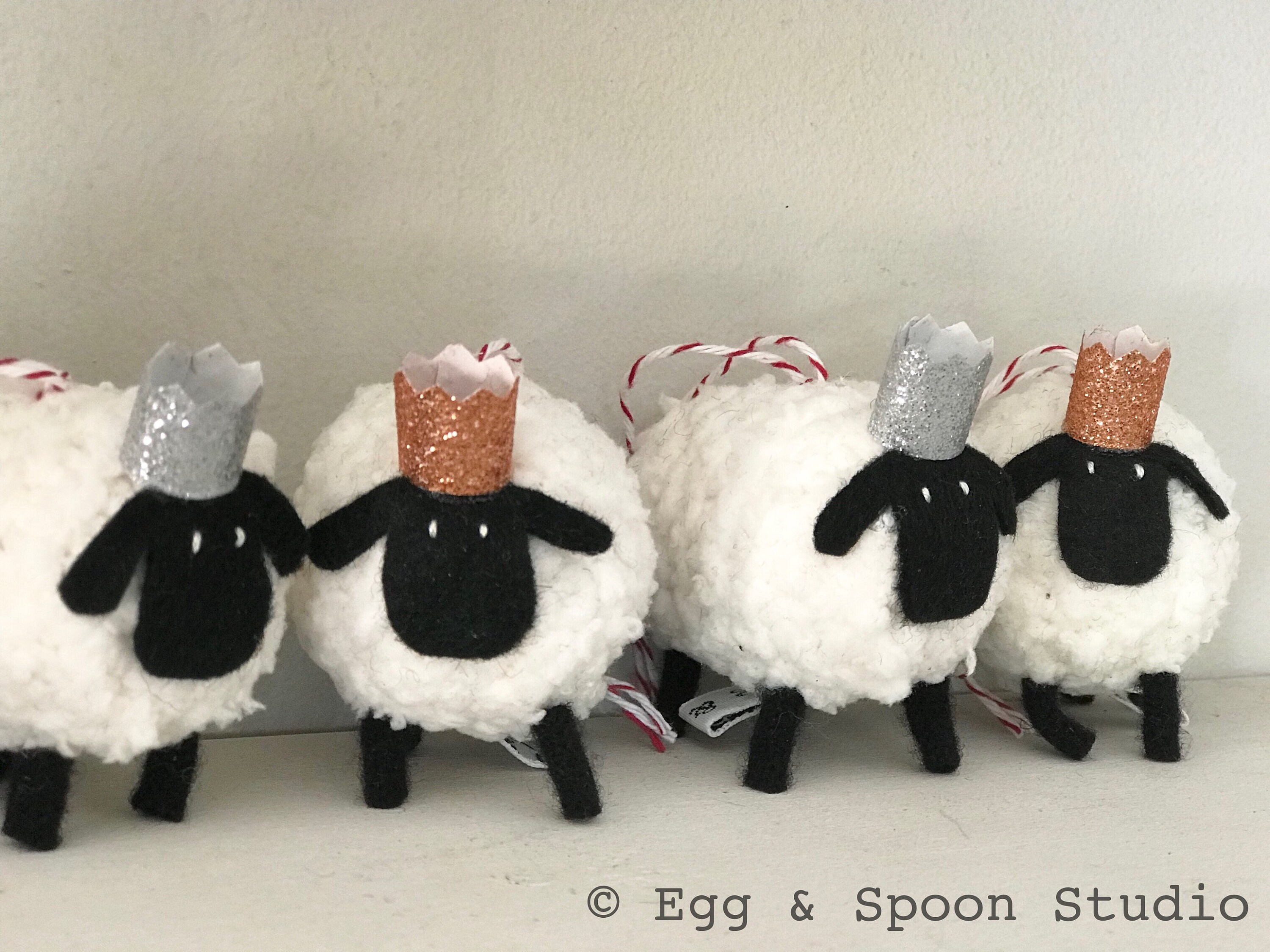 Sheep Decorations Hand Knitted Sheep Ornaments - Etsy UK