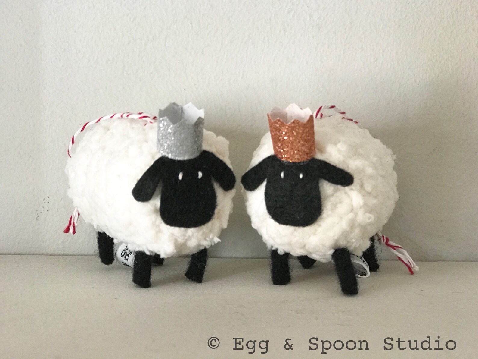 Sheep Decorations Hand Knitted Sheep Ornaments - Etsy UK