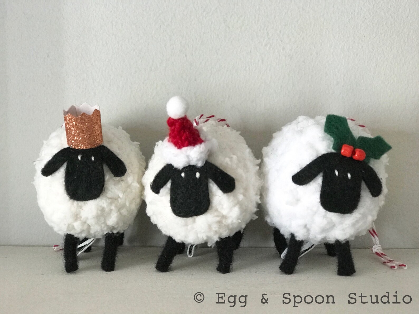Sheep Decorations Hand Knitted Sheep Ornaments - Etsy UK