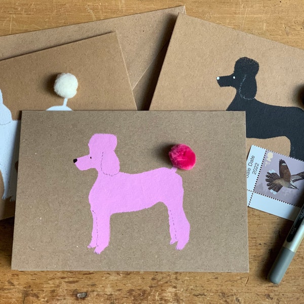 Poodle Card - Etsy