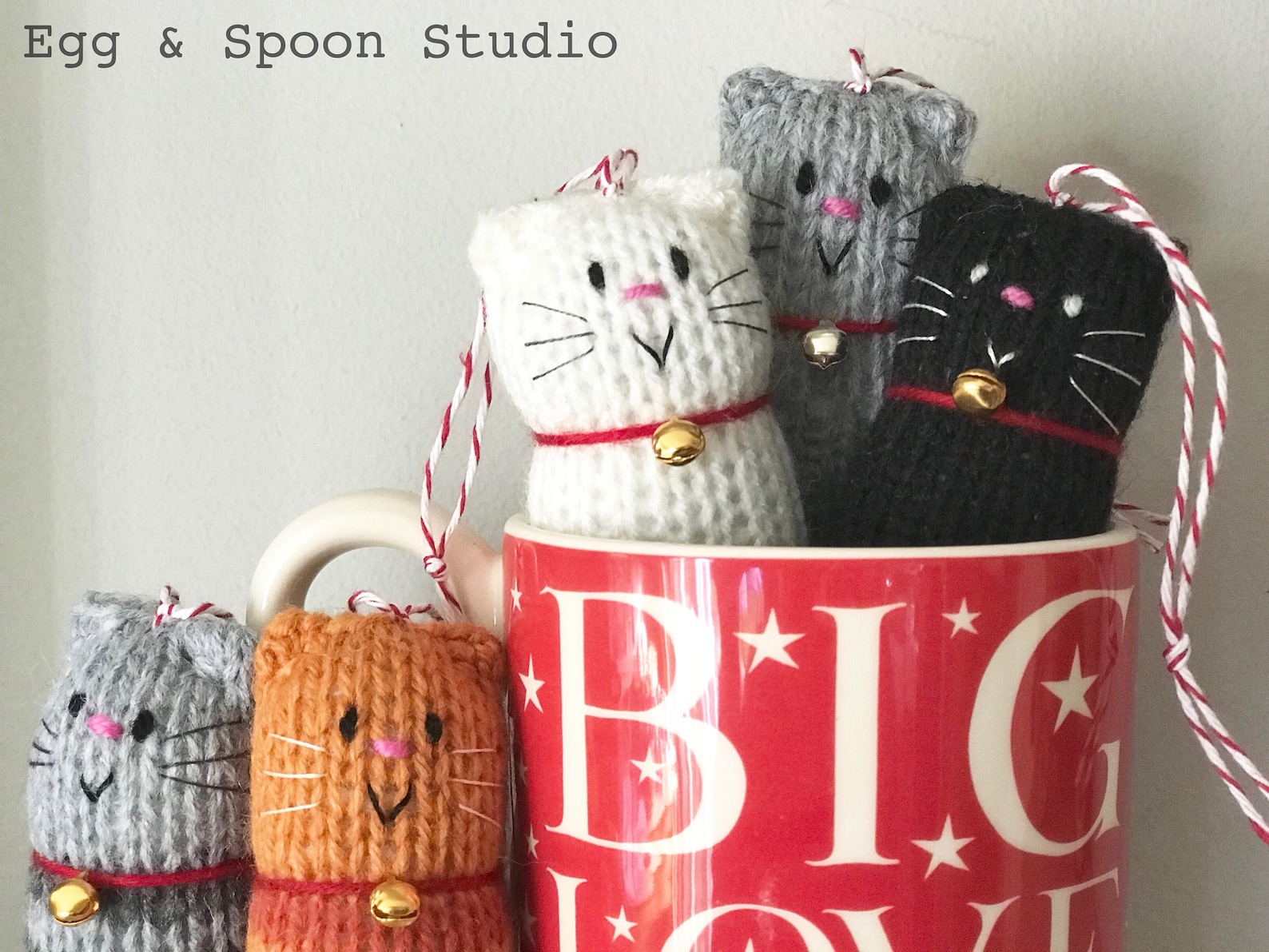 Cat Decoration the Original Fat Cat Hand Knitted Decoration | Etsy