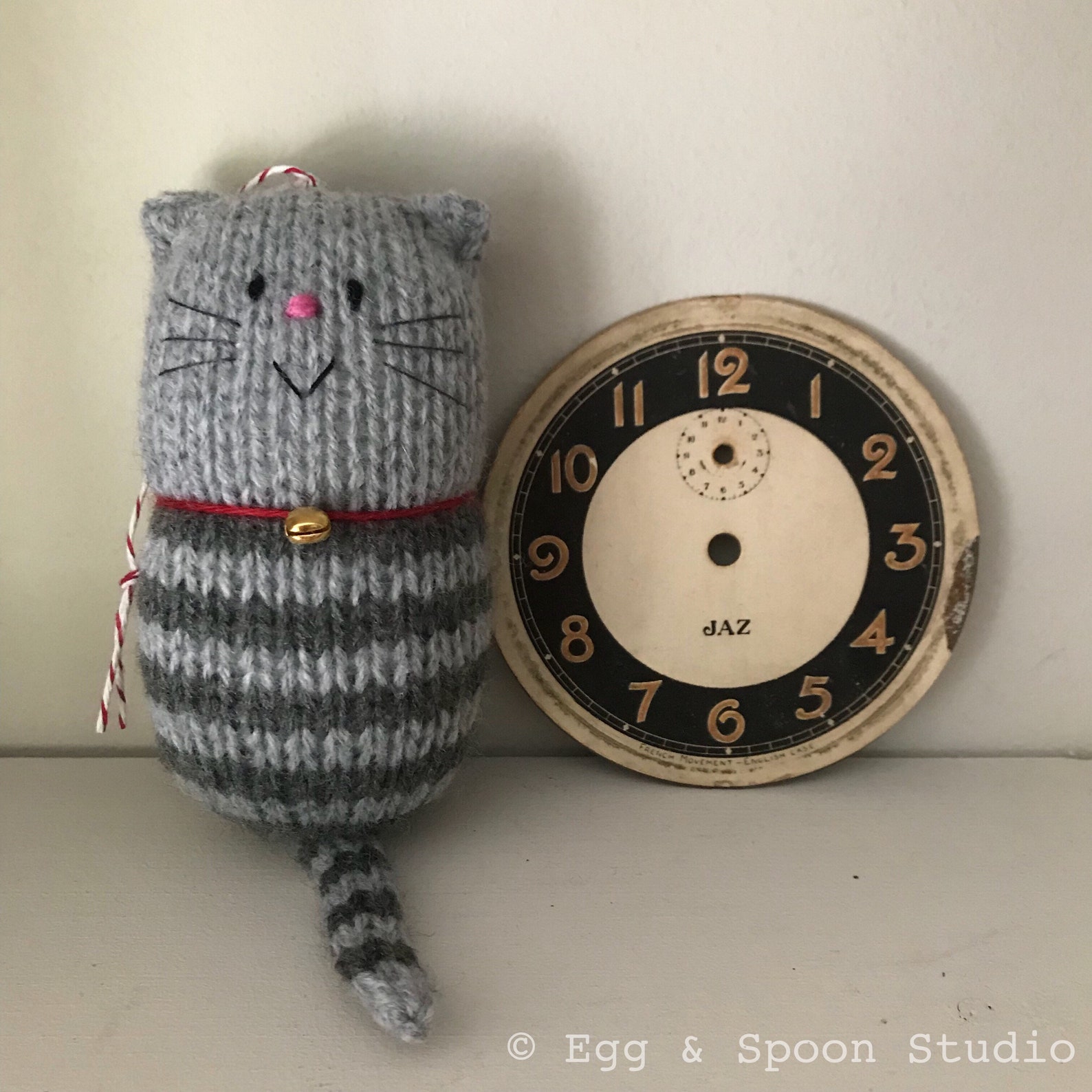 Cat Decoration the Original Fat Cat Hand Knitted Decoration - Etsy