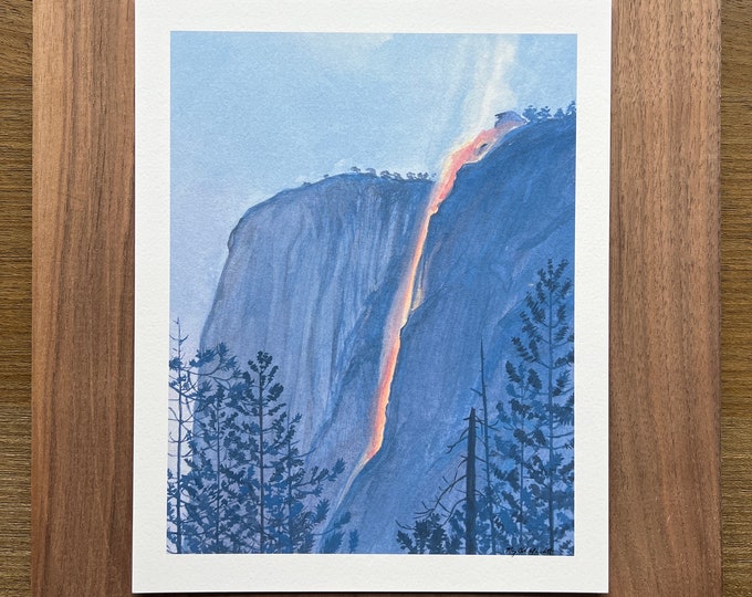 Firefall in Yosemite Archival Print - Etsy