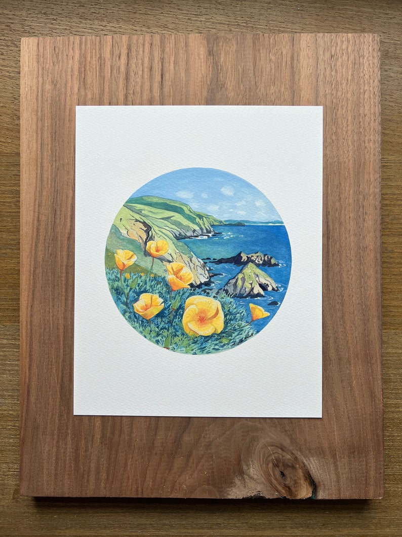 Coastal Poppies Print - Etsy