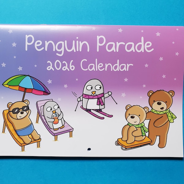 2026 Penguin Calendar - Etsy UK