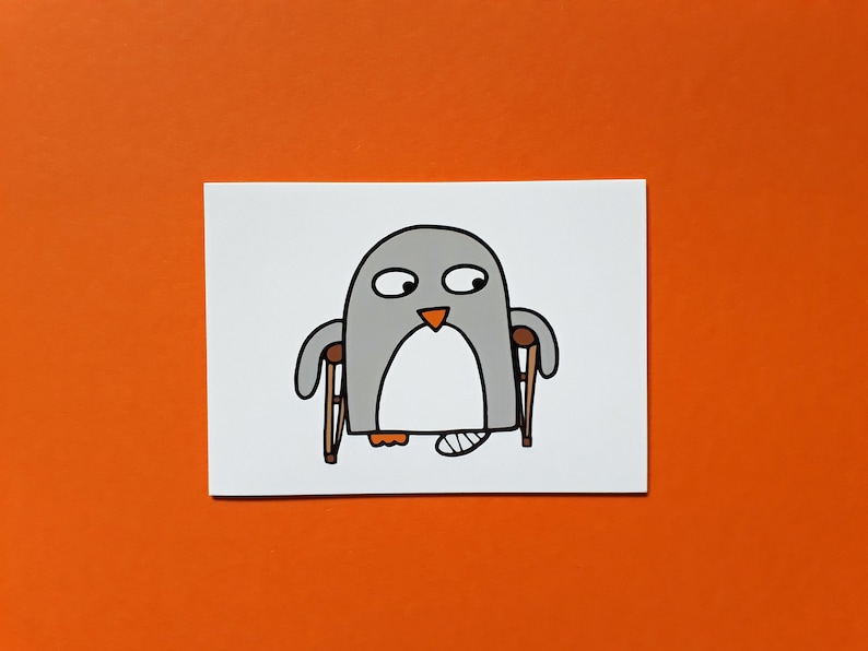 Get Well Card broken Leg broken Ankle sore Foot funny - Etsy UK