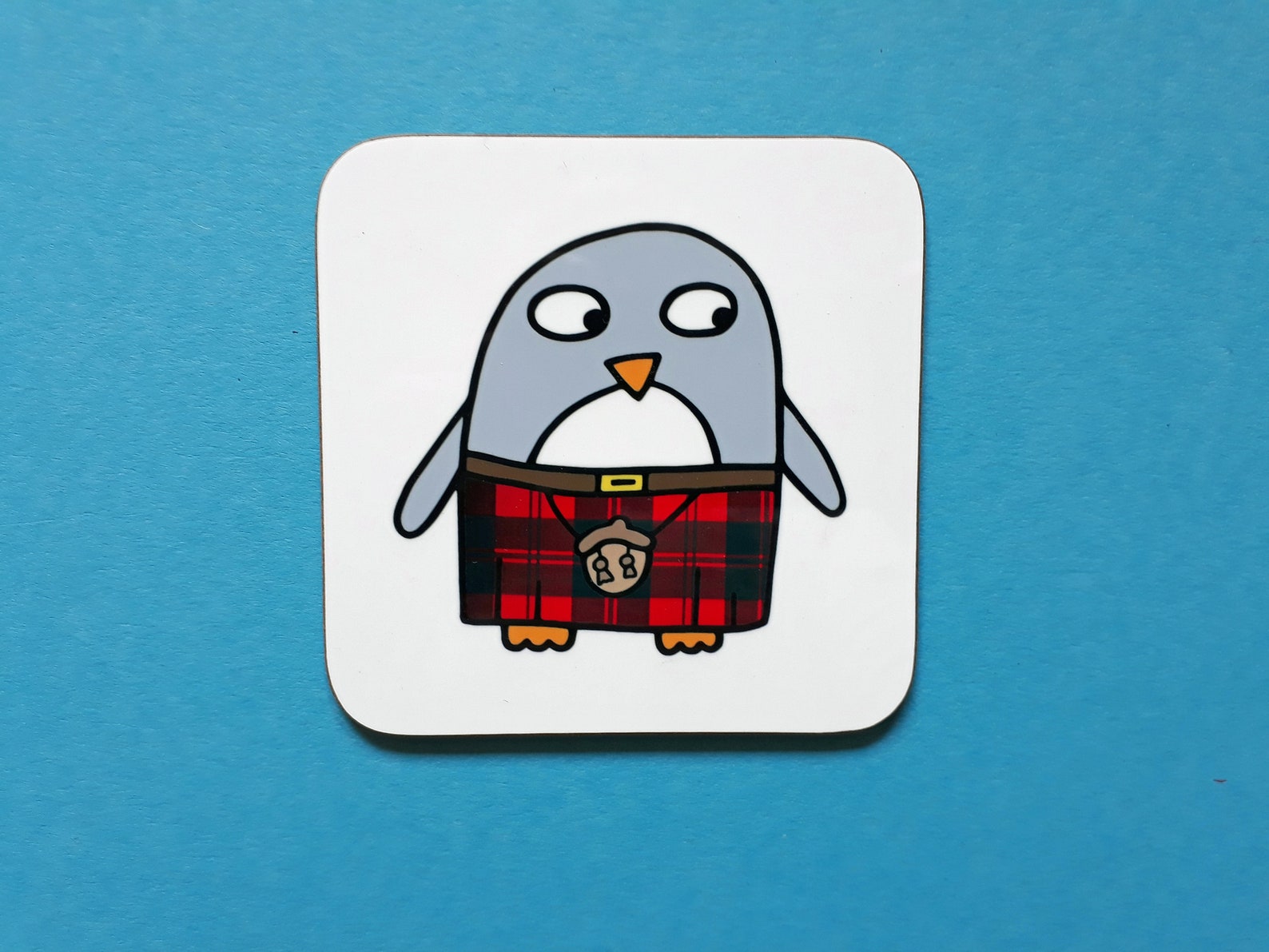 Scottish Coaster Scottish Penguin Coaster Penguin With - Etsy UK