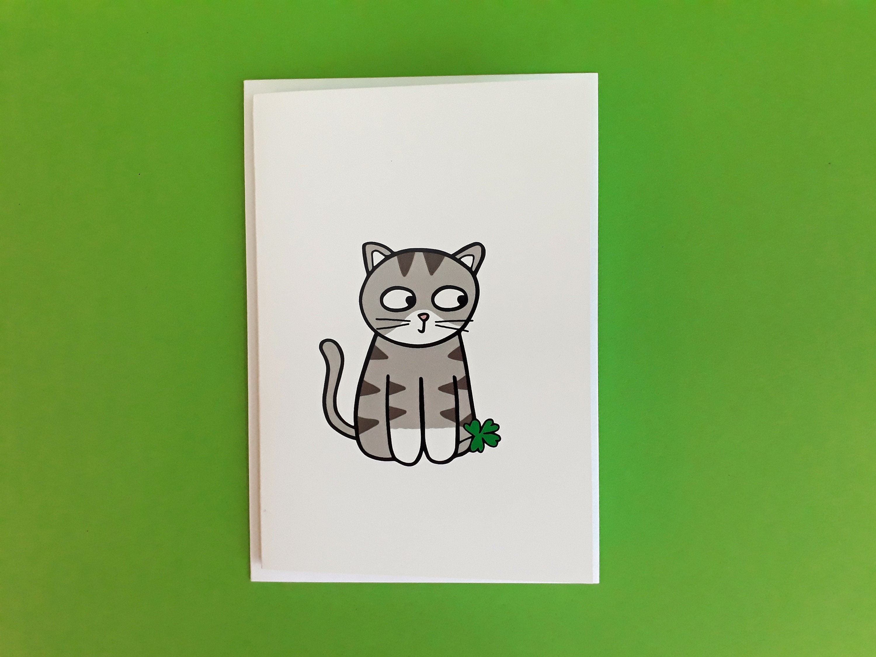 Cat Good Luck Card Good Luck New Job Good Luck in - Etsy UK