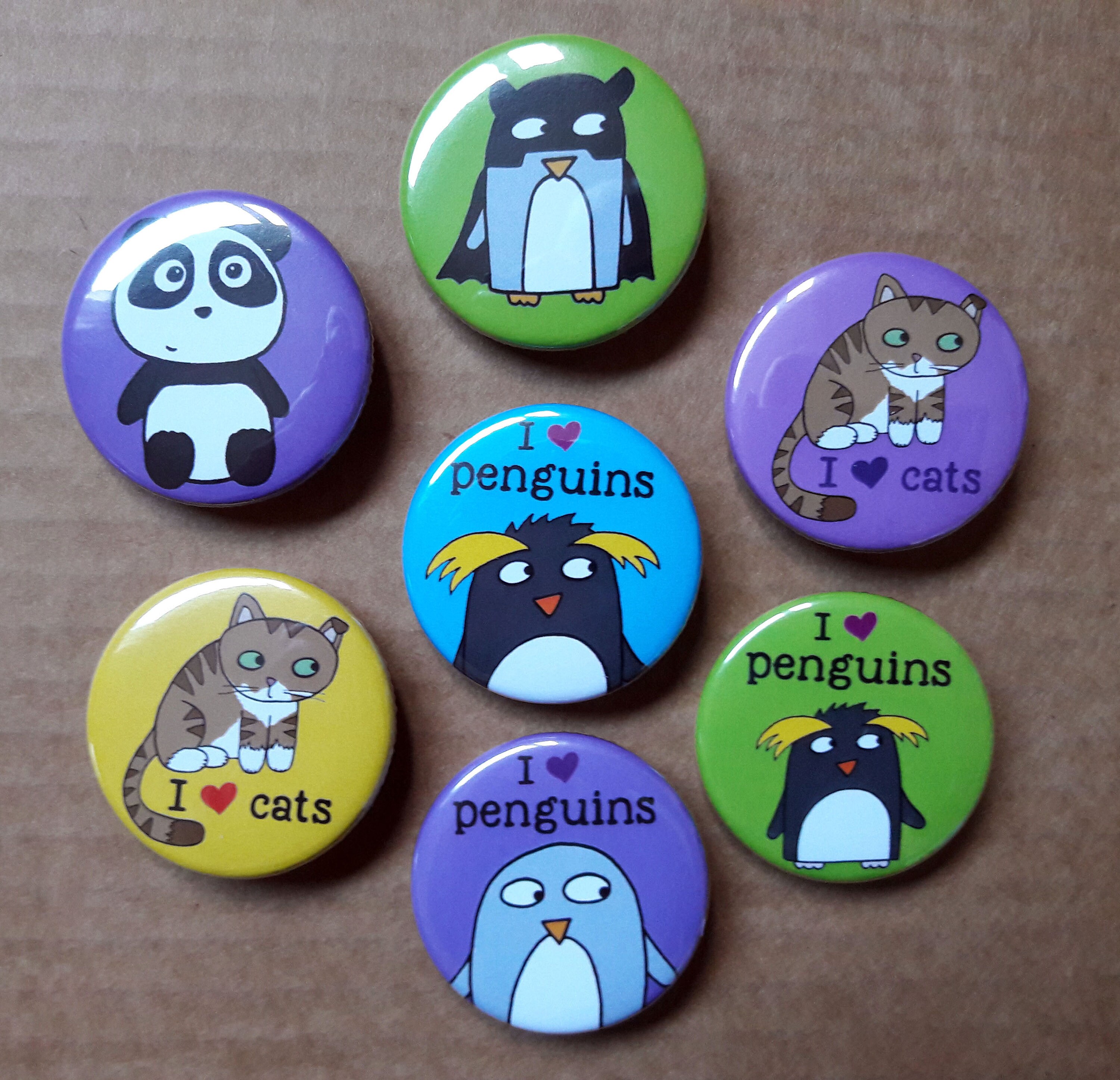 Penguin Badge I Love Penguins Badge Birthday Gift 38mm - Etsy UK