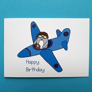 Flying Birthday Card - Funny Penguin - Pilot - Plane - Aeroplane ...