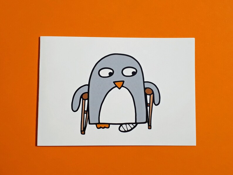 Get Well Card broken Leg broken Ankle sore Foot funny - Etsy