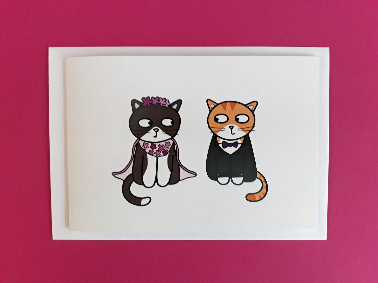 Cat Wedding Card Cat Wedding Invitation Cute Cat Wedding - Etsy UK