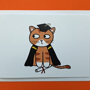 Cat Graduation Card - Cute Graduation Card - Congratulations on ...