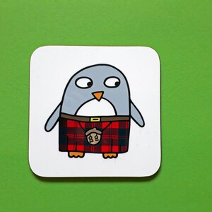 Scottish Coaster Scottish Penguin Coaster Penguin With - Etsy UK