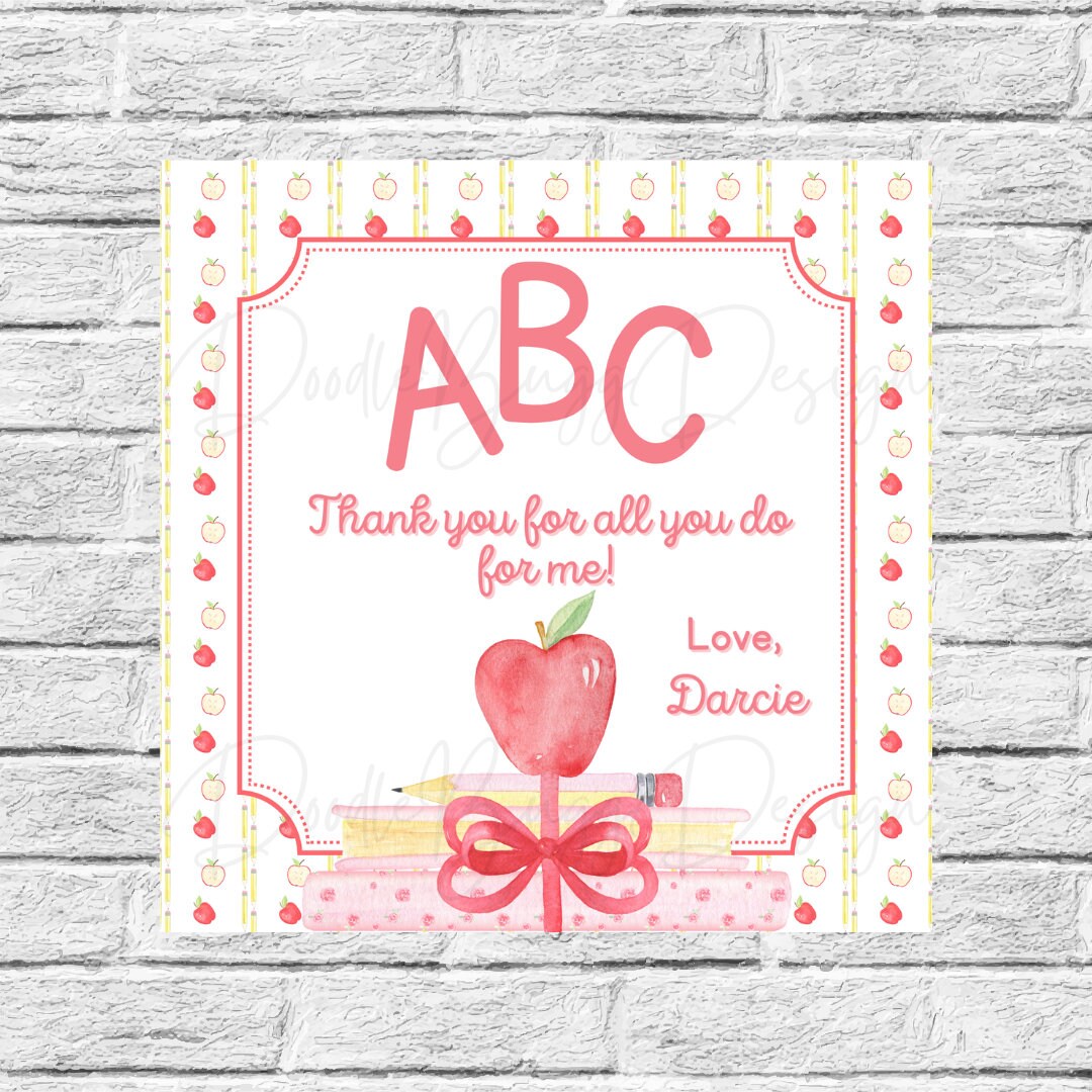 ABC Teacher Appreciation Tag - Digital Template - Instant Download ...