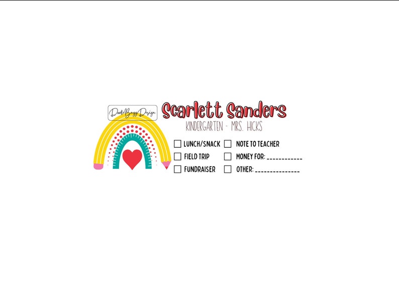 School Envelope Template - Digital - Editable - Etsy