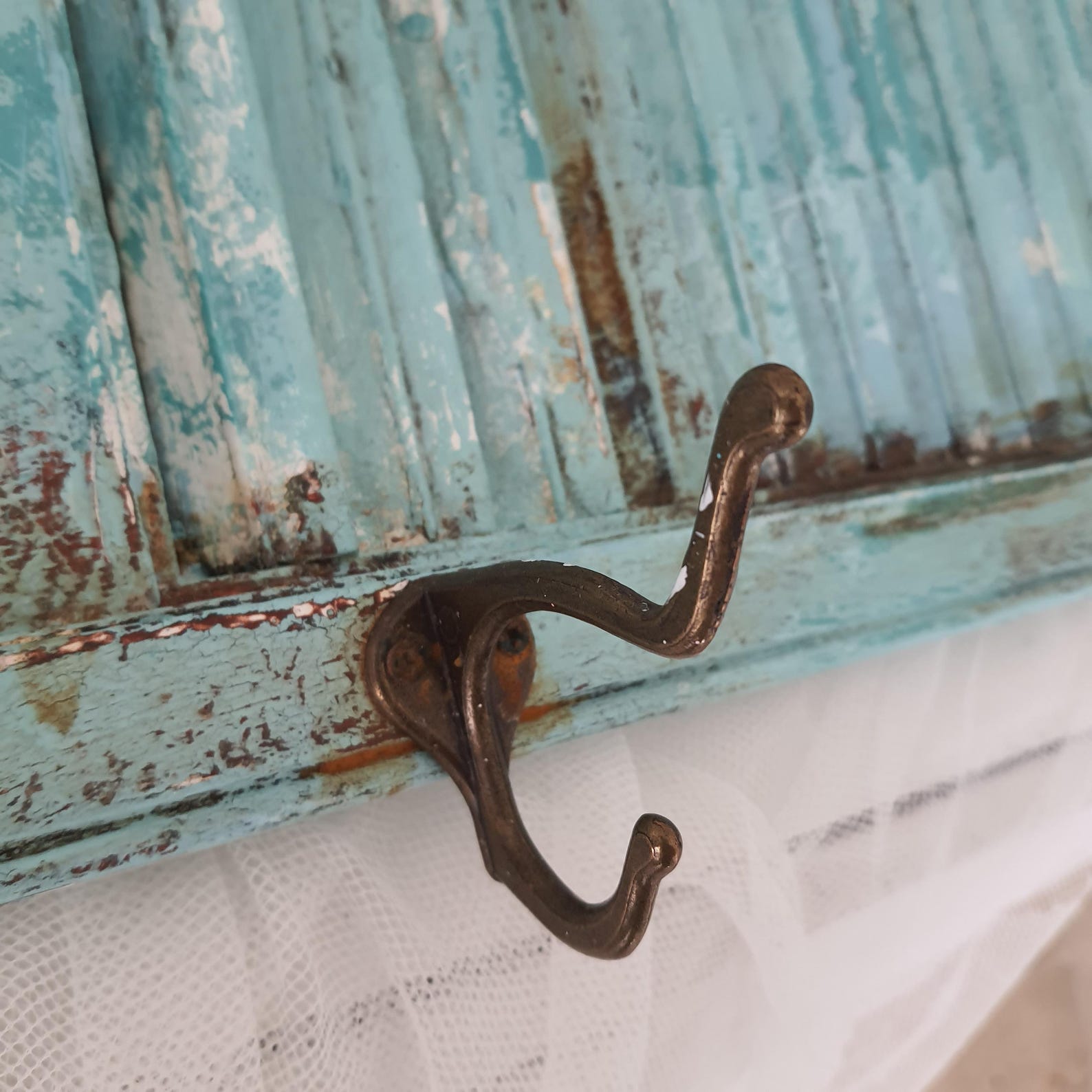 Repurposed Shutter Coat Rack: Distressed Blue Cottage Decor - Etsy