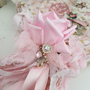 Altered Book Decorated Book Rose Decor Shabby Chic Book Romantic Decor ...