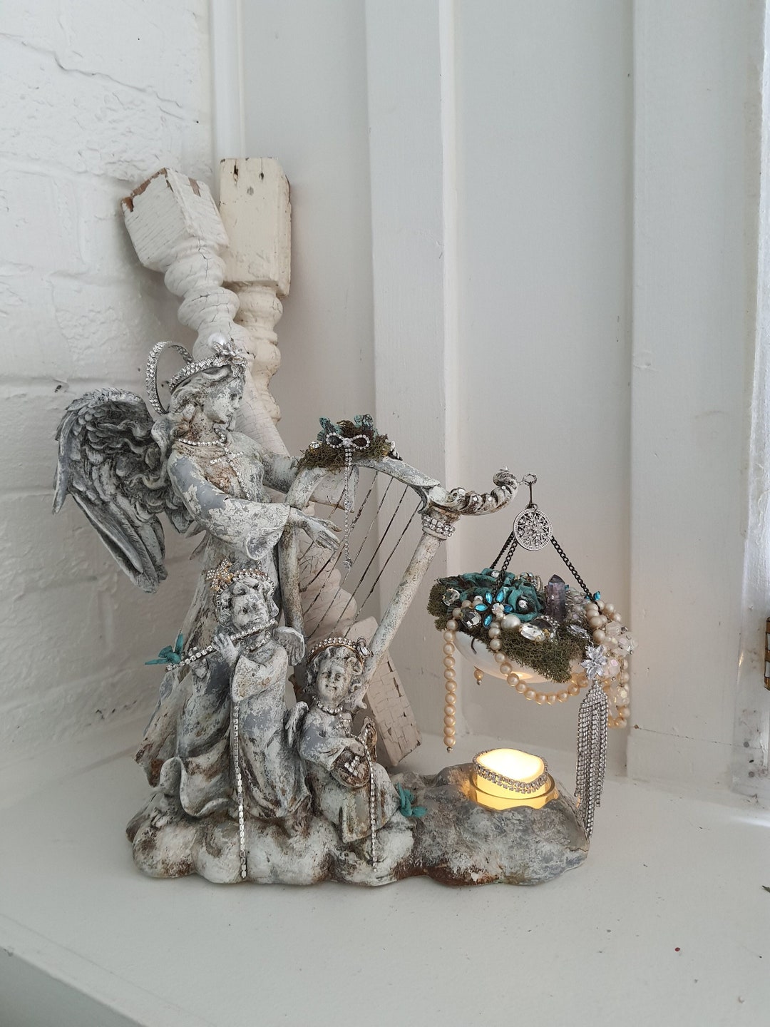 Angel LED Tea Light Candle Holder Angel Candle Holder Angel Statue ...