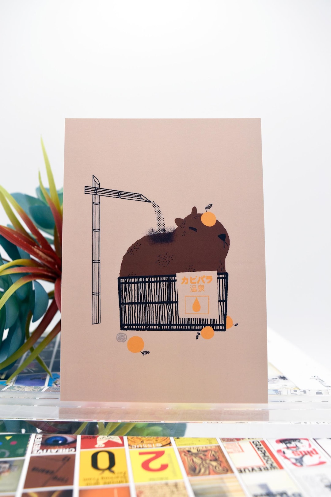 Capybara Spa Matte Post Card - Etsy