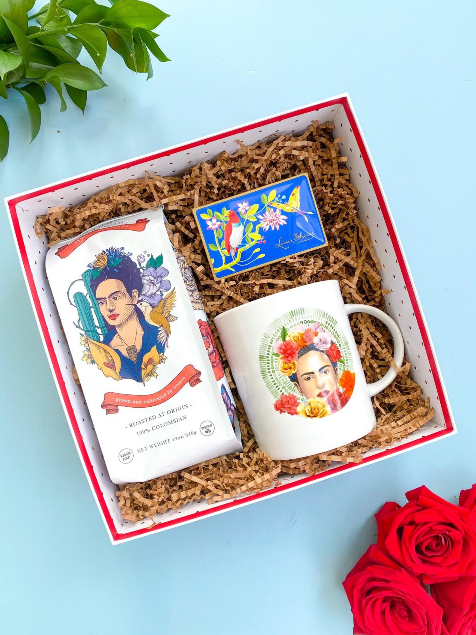 Frida Kahlo Coffee Gift Box For Her / Best Fiend Gift Set / | Etsy
