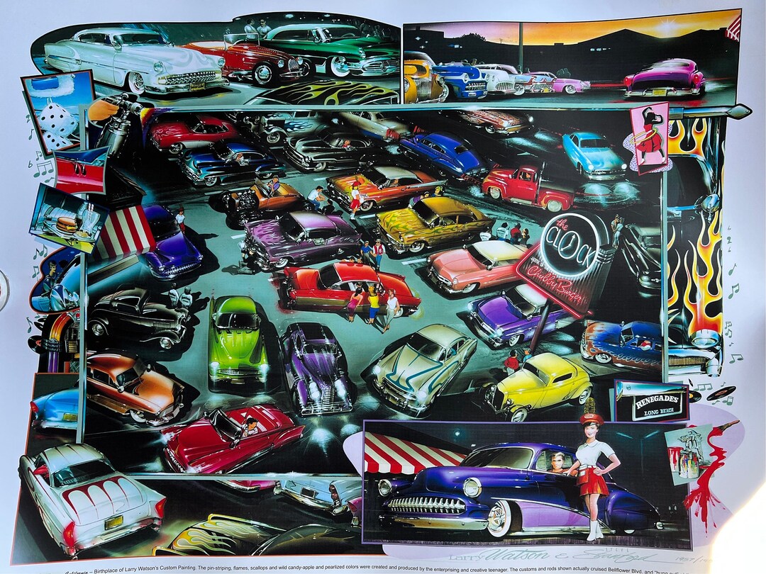 Larry Watson and Steve Stanford Clock Drive-in Poster - Etsy