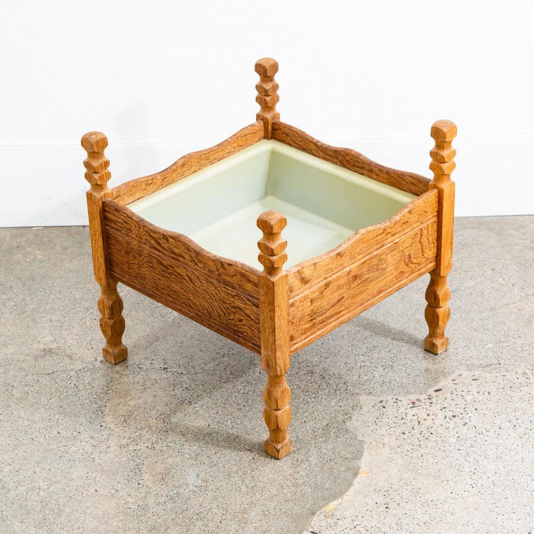 Mid Century Danish Modern Planter Oak Denmark Window Outdoor / Indoor ...