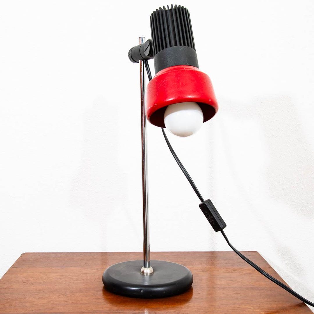 Mid Century Modern Adjustable Modular Table Lamp Black Red Office Desk ...