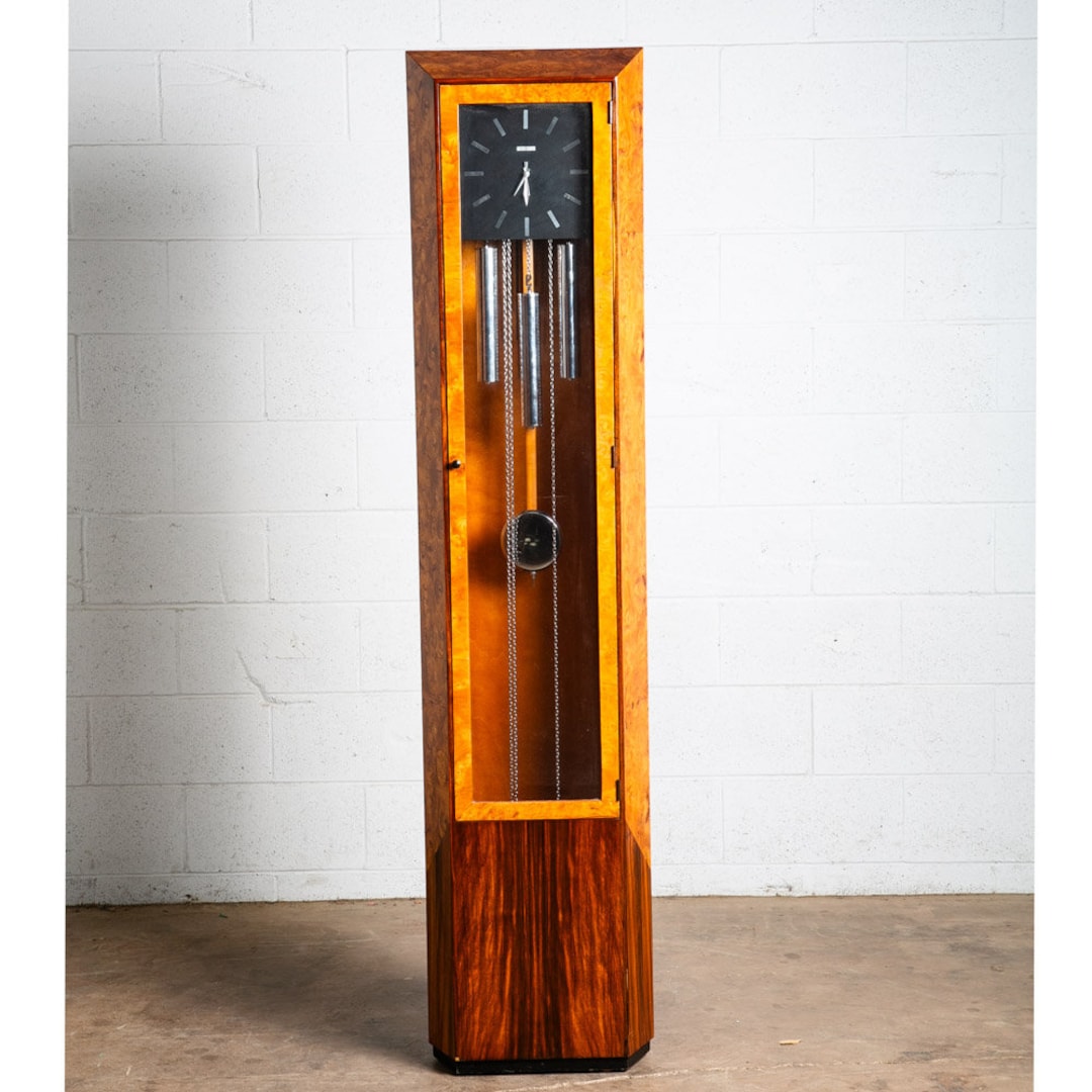 Mid Century Modern Grandfather Clock Rosewood Burl George - Etsy