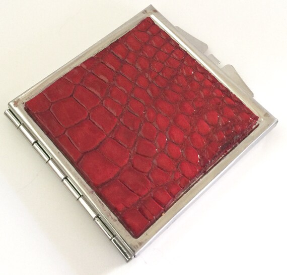 Square Compact with Dual Mirrors Stainless Steel and Chrome | Etsy