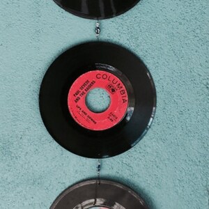 Vintage Record Wall Hanging/ Repurposed 6 Strands of 5 45 Records/wall ...