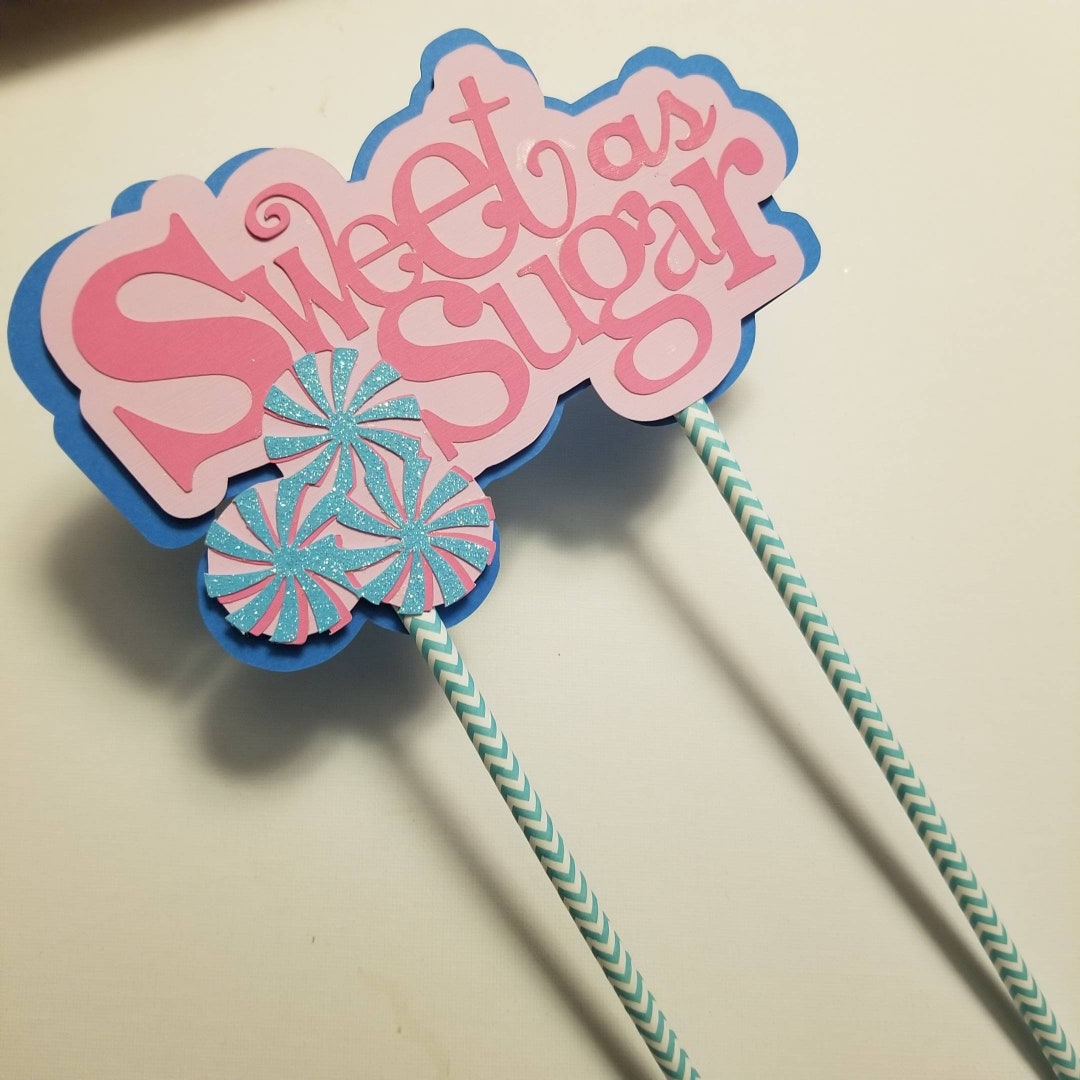 Sweet as Sugar Cake Toppers, Candyland Party Decorations, Birthday ...