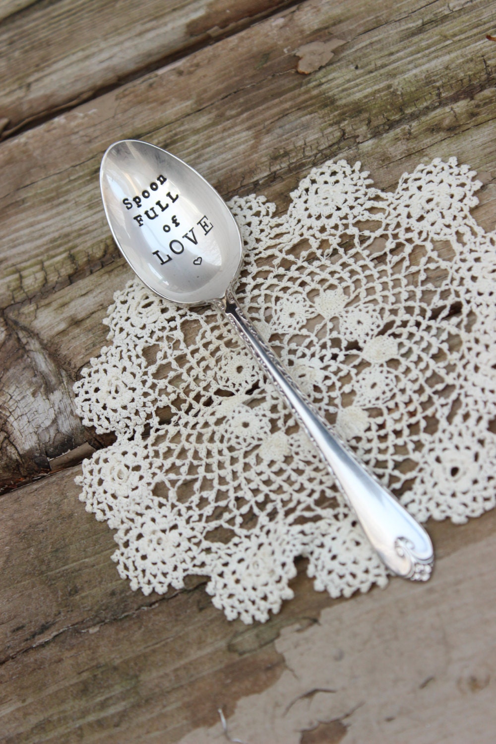 Spoon Full of LOVE Tablespoon Serving Spoon Hand Stamped - Etsy