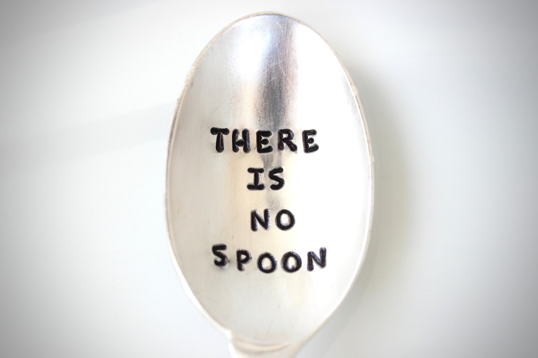 There is No Spoon - Vintage Handstamped Hand Stamped Gift - Matrix ...