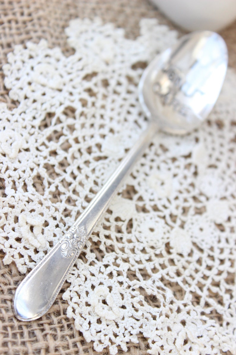 I Donut Care Spoon Hand Stamped Coffee Ice Cream Peanut | Etsy