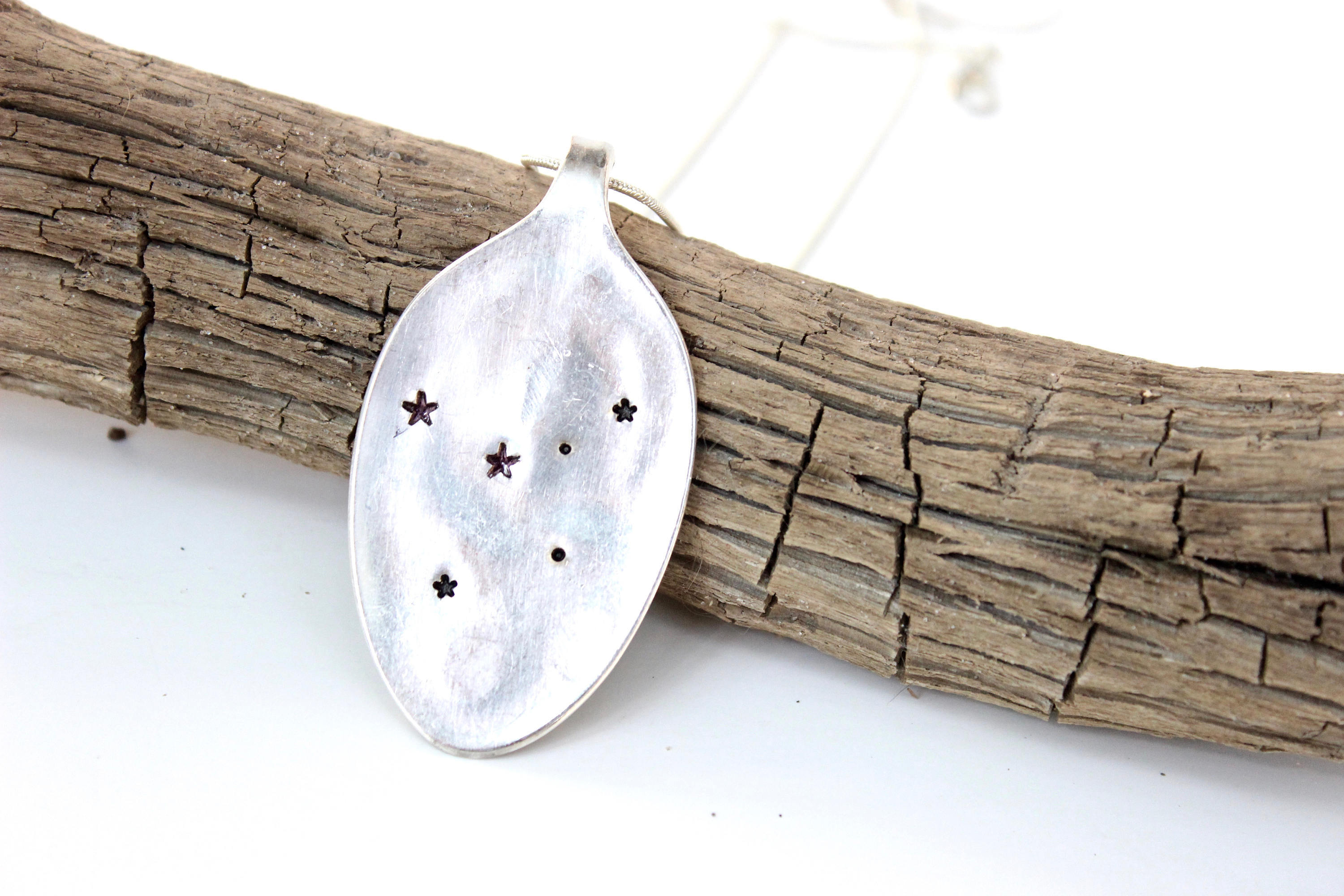 Zodiac Necklace Cancer Constellation Silver Spoon Pendant - Etsy