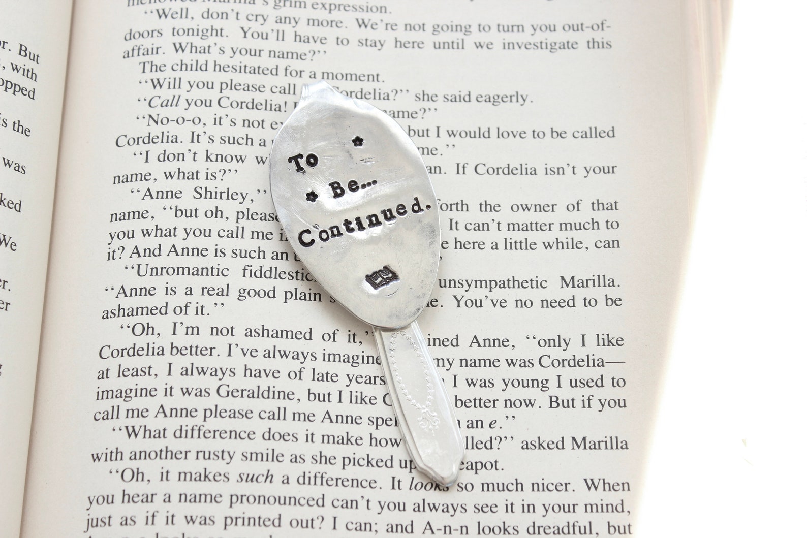 To Be Continued Bookmark Handstamped Spoon Book Lover | Etsy